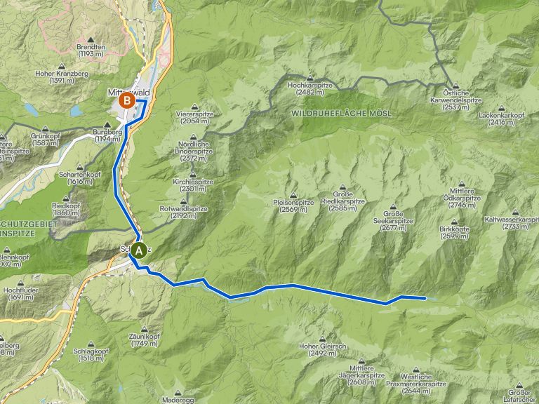 Etappe 1: Von der Isarquelle nach Mittenwald – Isarradweg | bike Tour ...
